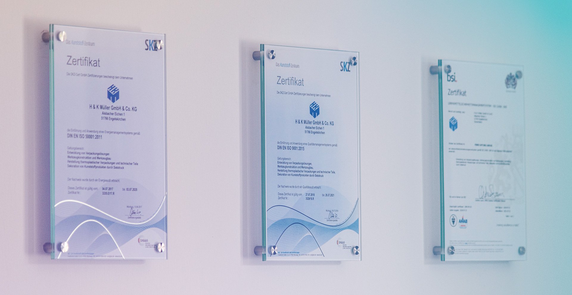 Download - Certificates, GTC, image brochure | H&K Müller